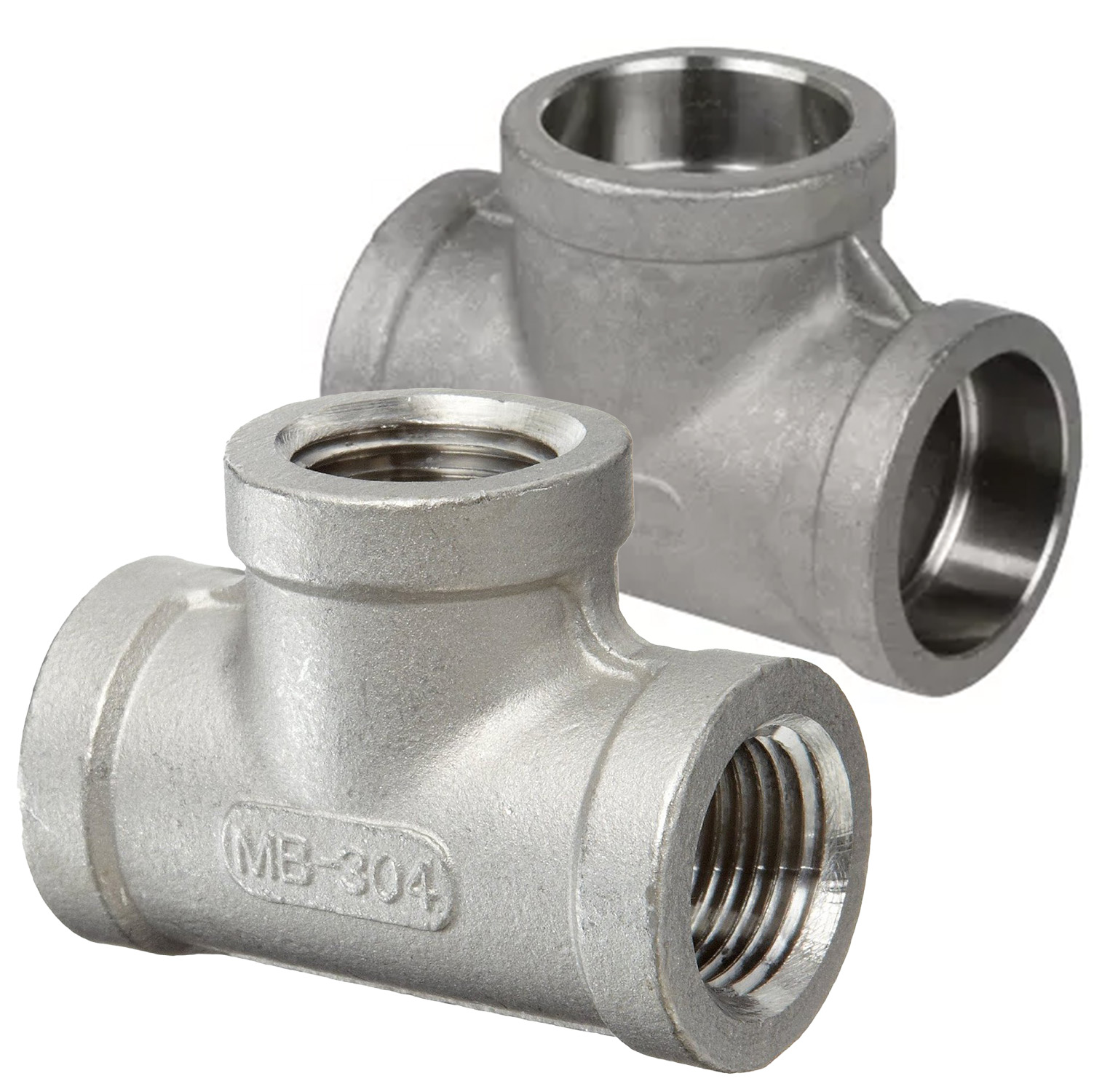 2 Socket Weld 150# 304 Tee