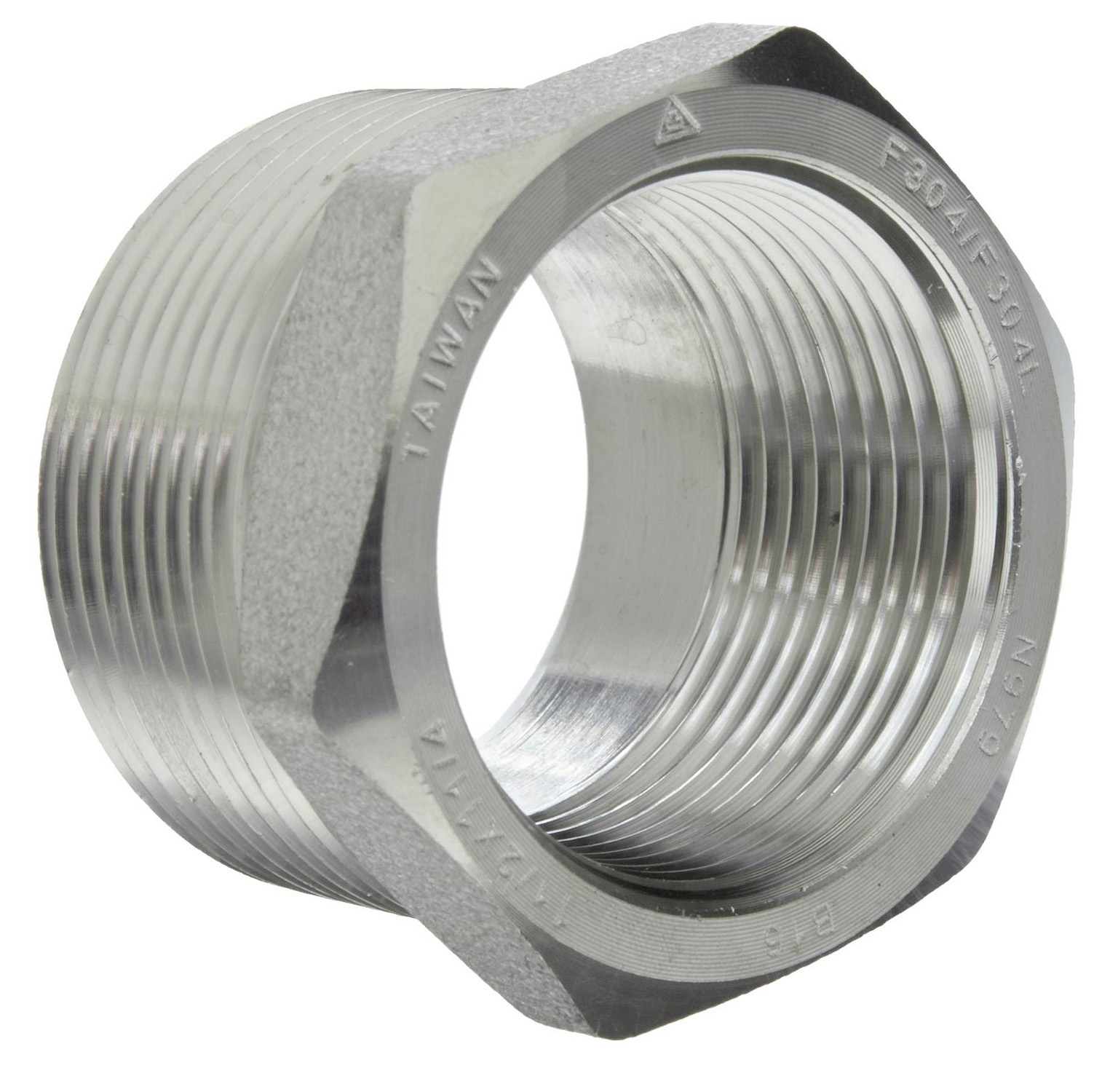 3/4 x 1/4 3000# 304 Threaded Hex Bushing