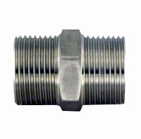 1/2 Hex Nipple 150# 304 Threaded Both Ends