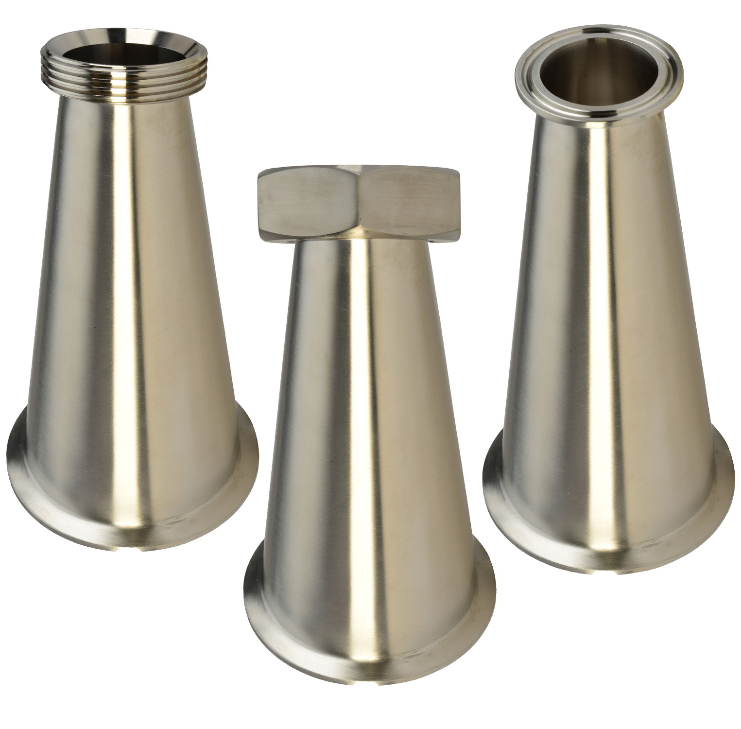 2 x 1 1/4 Concentric Reducer Clamp Sanitary 304